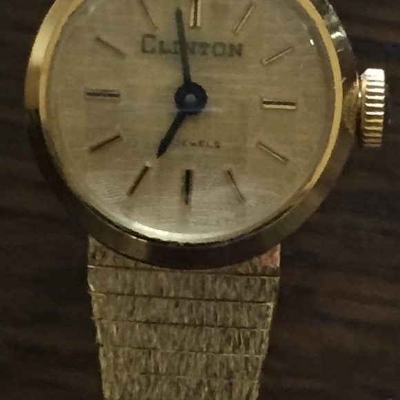 Clinton | Accessories | Vintage Clinton 7 Jewel Mechanical Wind Watch ...